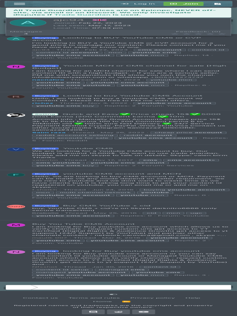 Youtube Cms Account - EpicNPC | PDF | You Tube | Internet Forum