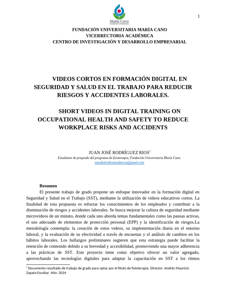 Trabajo de Grado 2024 - Ahora Si Yo Creo | PDF | Derecho laboral | Aprendizaje