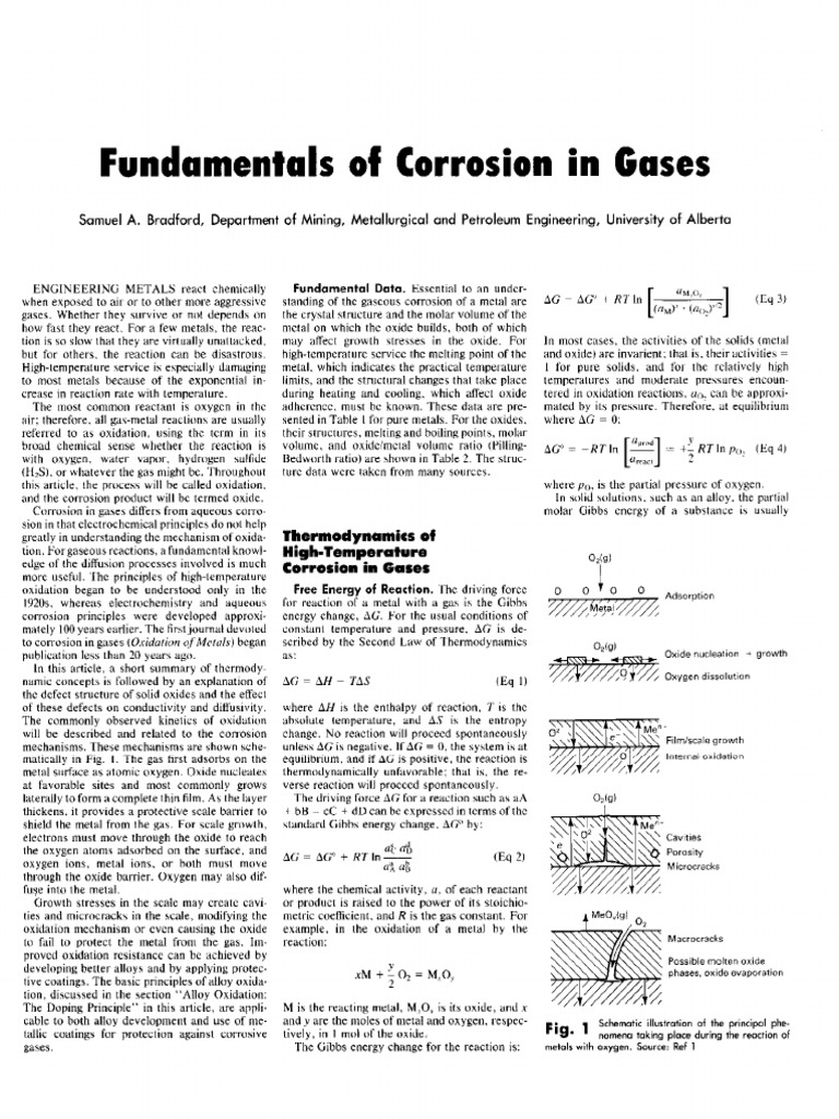 ASM Fundamentals of Corrosion in Gases | PDF