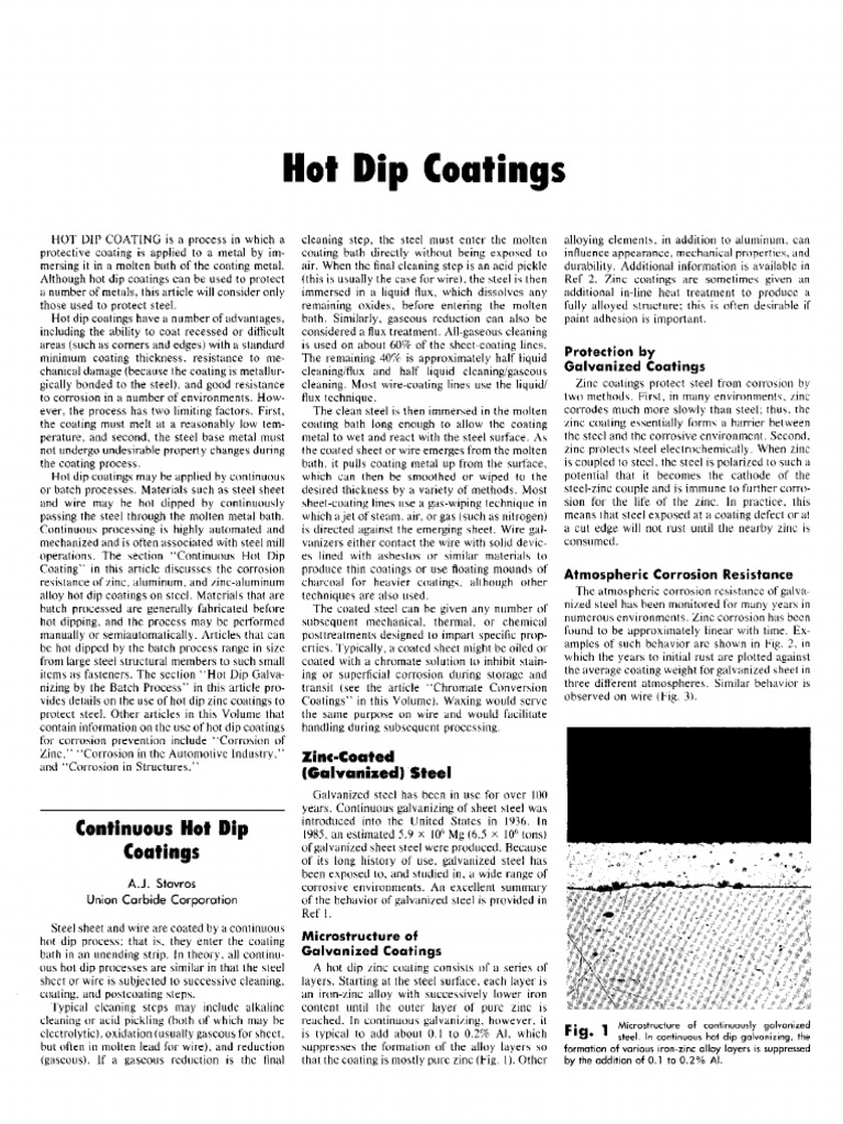 ASM Hot Dip Coatings | PDF