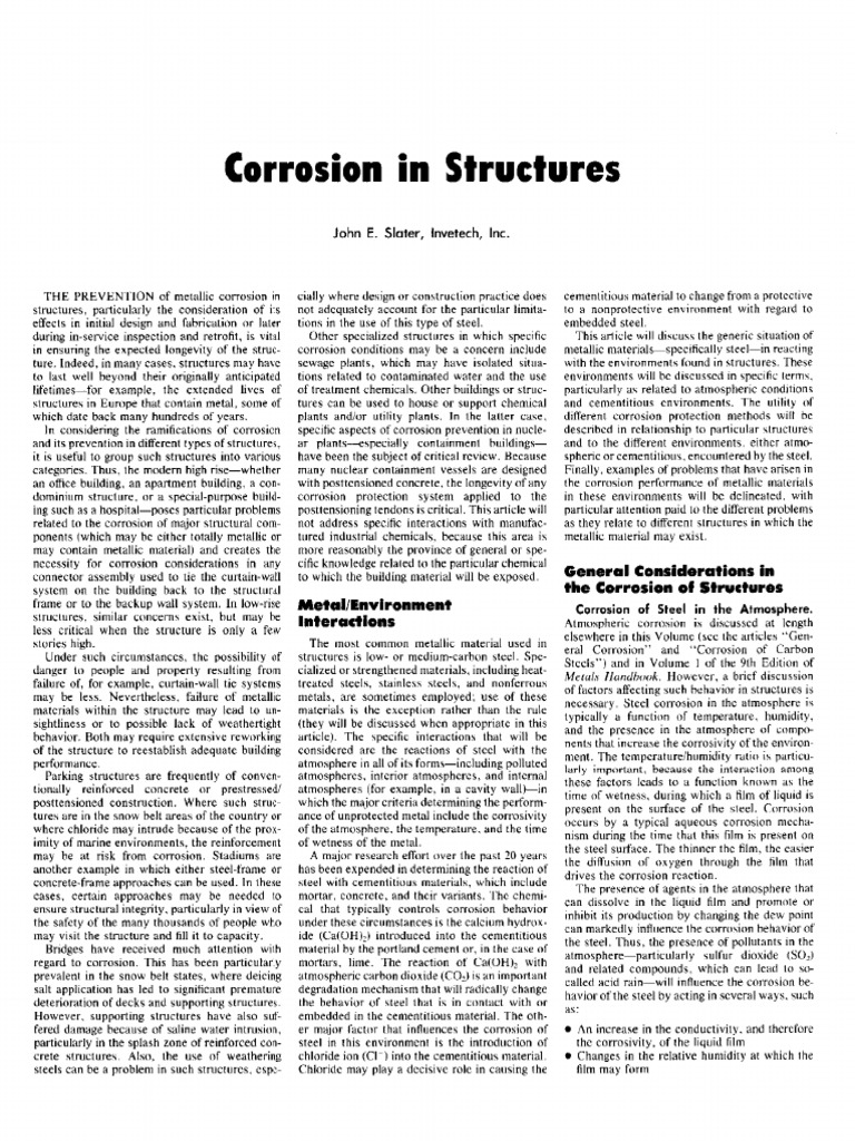 ASM Corrosion in Structures | PDF