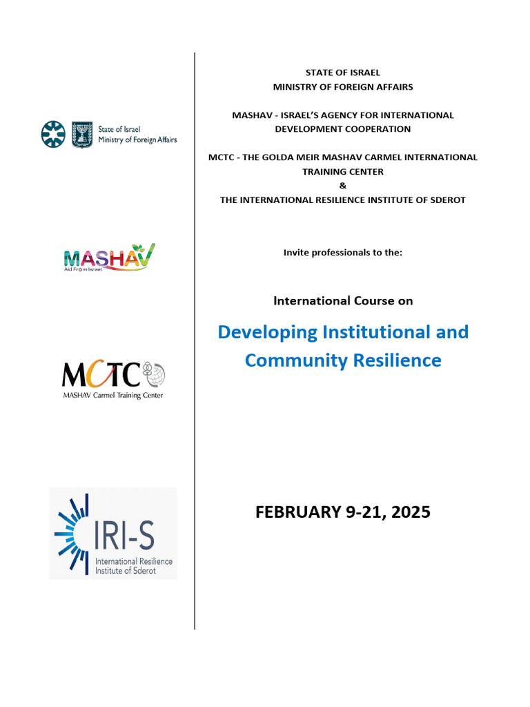 Resilience Course for Crisis Experts | PDF | Psychological Resilience ...