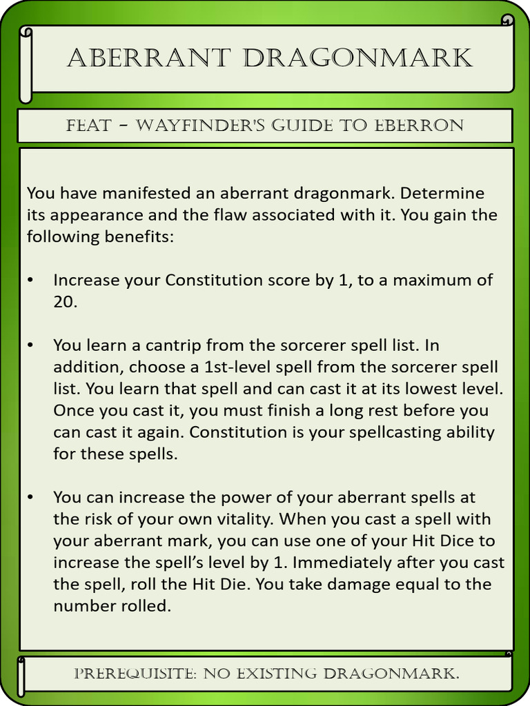 DND 5e Feats 101 | PDF | Dungeons & Dragons | Gary Gygax Games