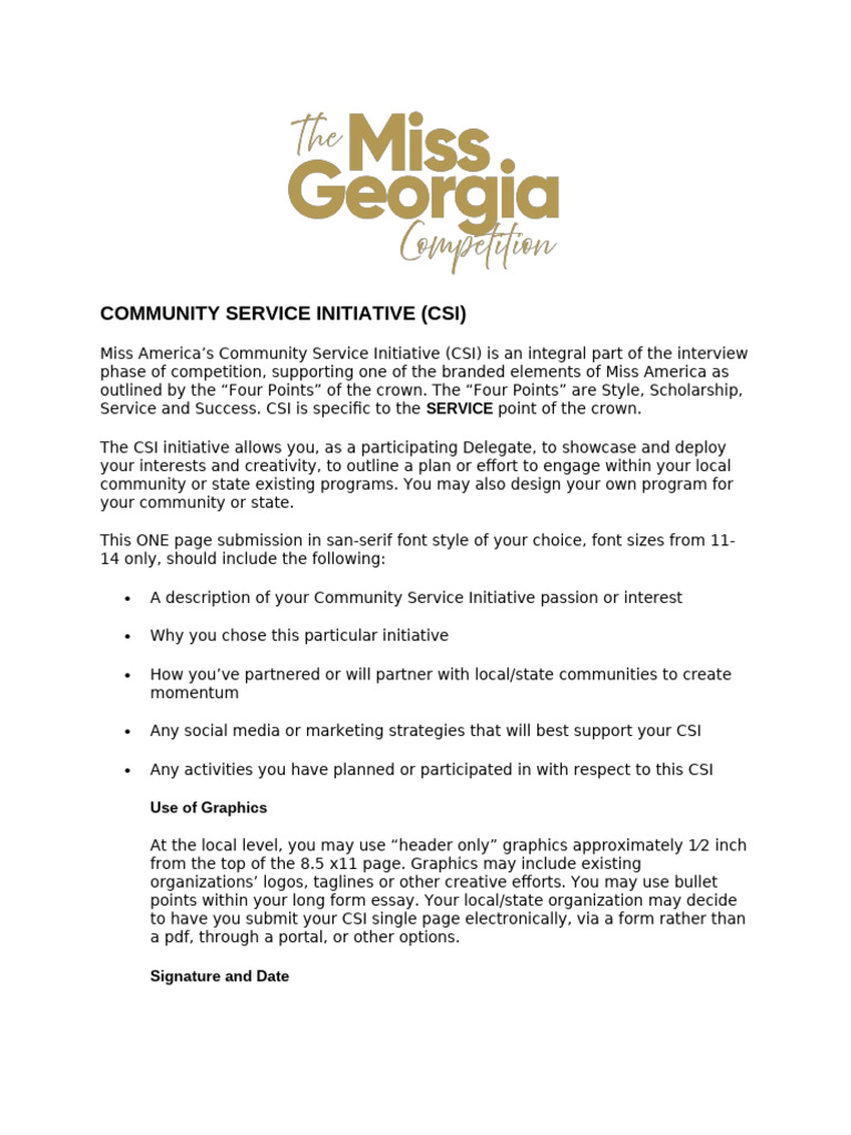 2024 Community Service Initiative | PDF
