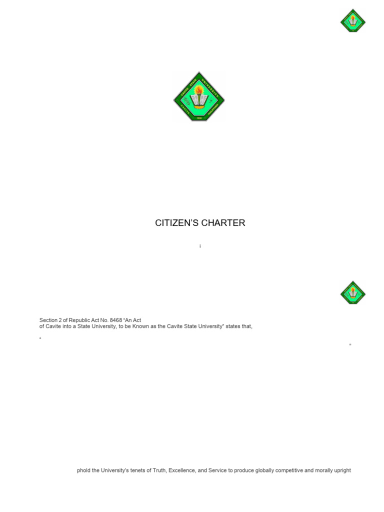 Citizens Charter 2022 Edition | PDF | Thesis | Libraries