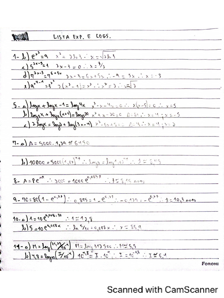 Exp. e Logs. | PDF