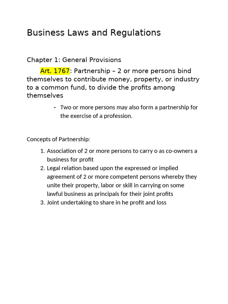 Business Laws and Regulations | PDF