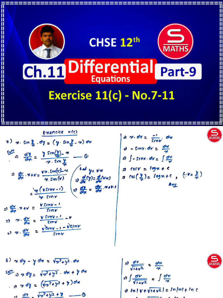 11 Differential Equations Part-9 | PDF