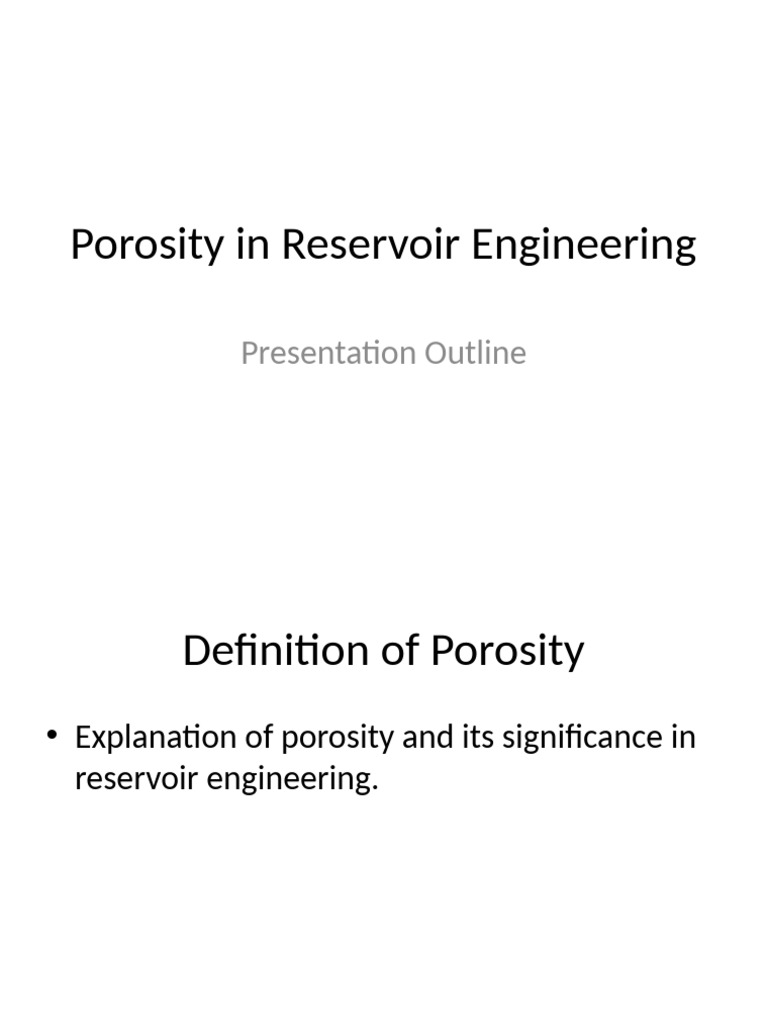 Porosity Presentation | PDF