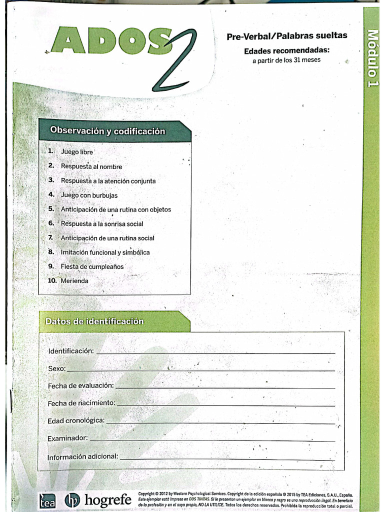 Ados 2 - Modulo 1 | PDF