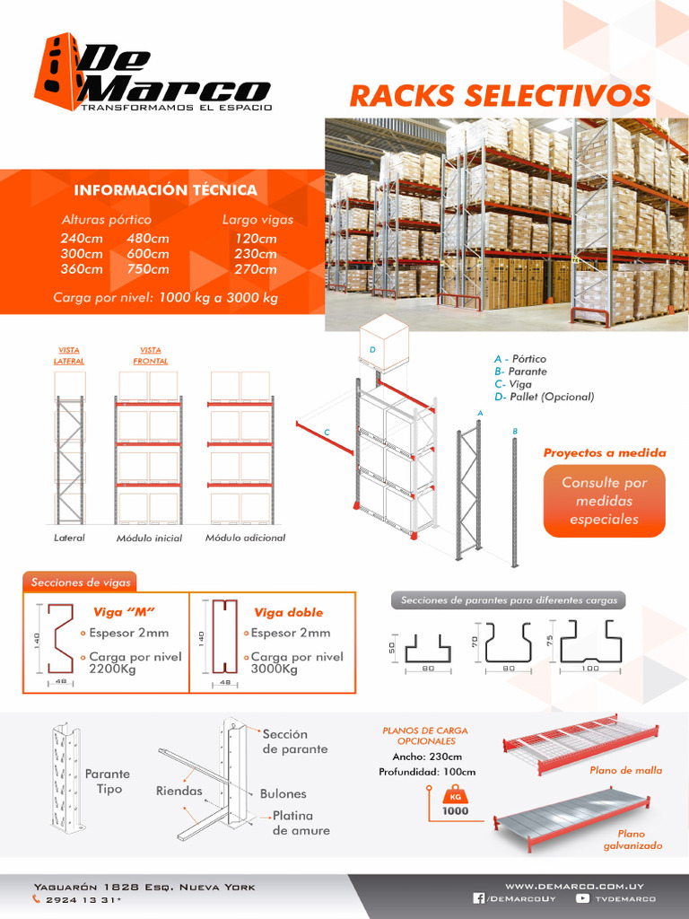 Racks Selectivos - Viga M y Doble | PDF