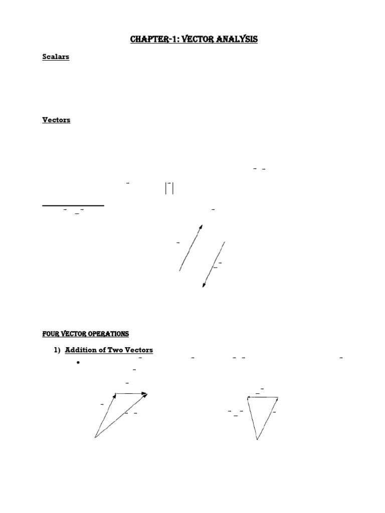Vector Analysis: Scalars and Vectors | PDF | Euclidean Vector | Geometry