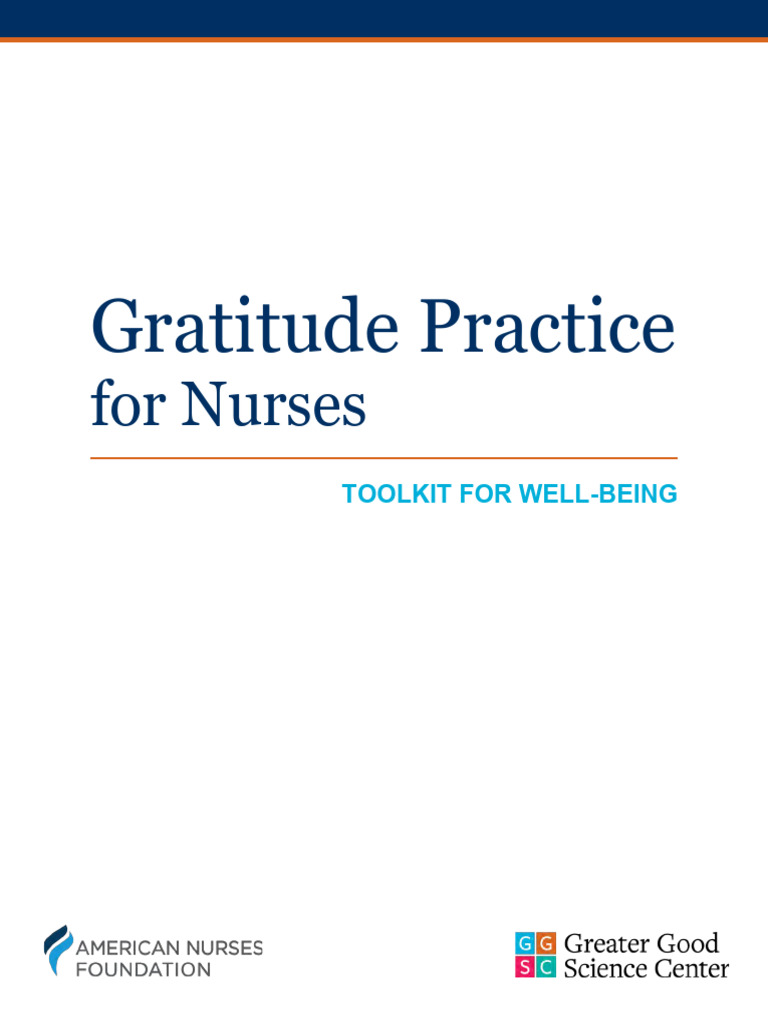 Gratitude Nurses Toolkit | PDF | Gratitude | Positive Psychology