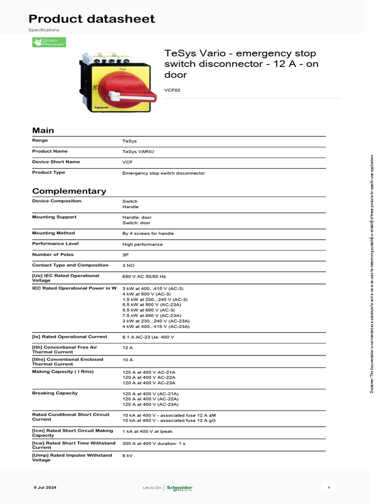 Schneider Electric - TeSys-Vario-MiniVario - VCF02 | PDF | Fuse ...