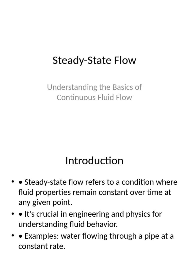 Steady State Flow Presentation Pdf 0592
