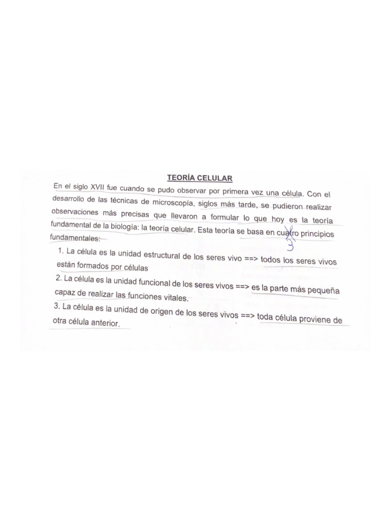 Teoría Celular | PDF