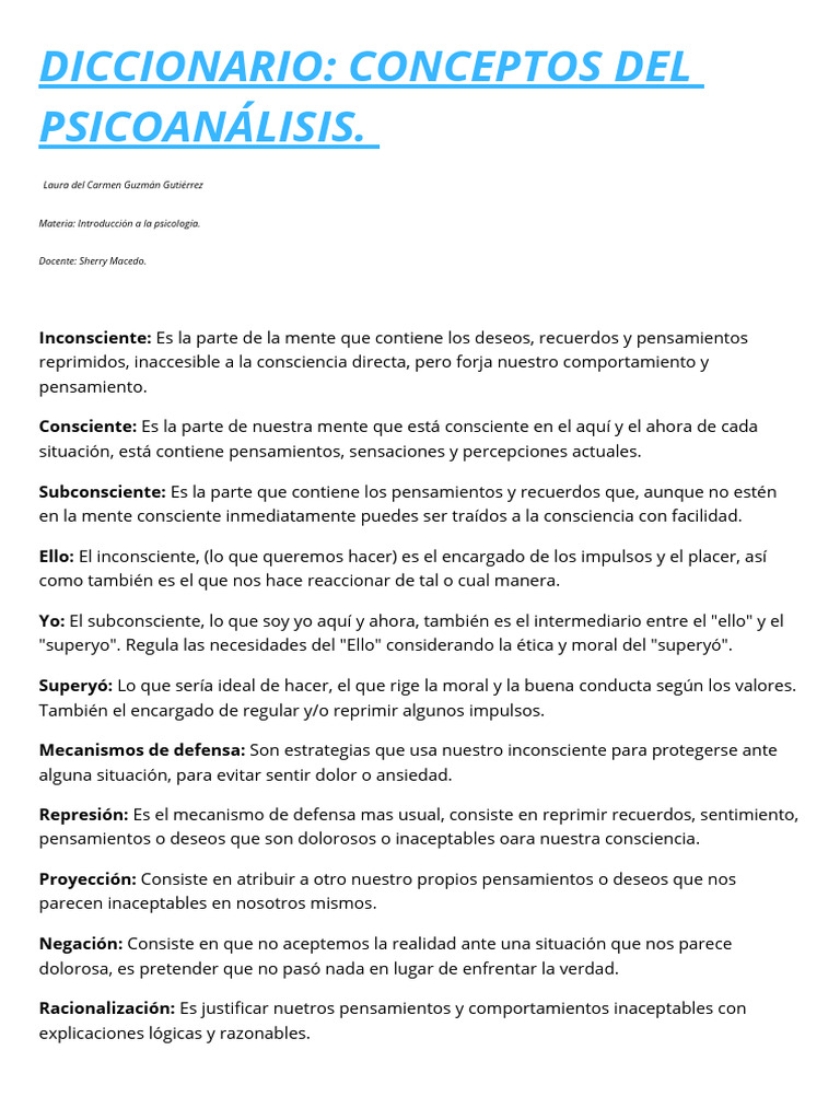 Diccionario Conceptos Del Psicoanálisis - 20241003 - 100945 - 0000 | PDF | Mente inconsciente ...