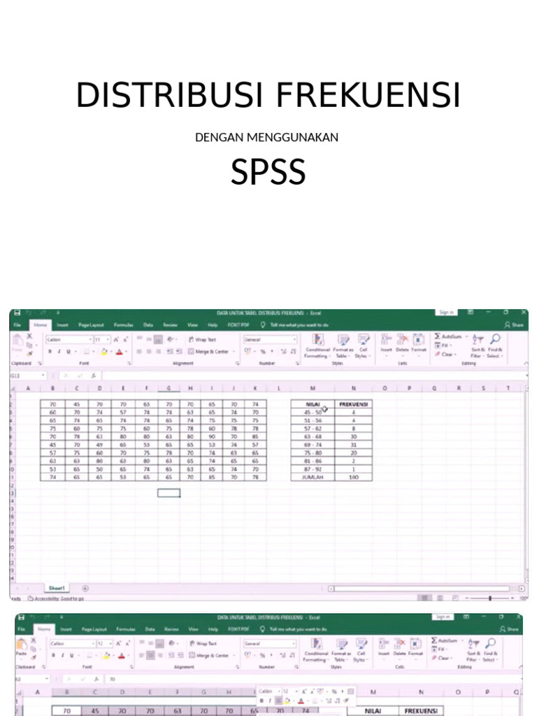 Analisis Distribusi Frekuensi SPSS | PDF