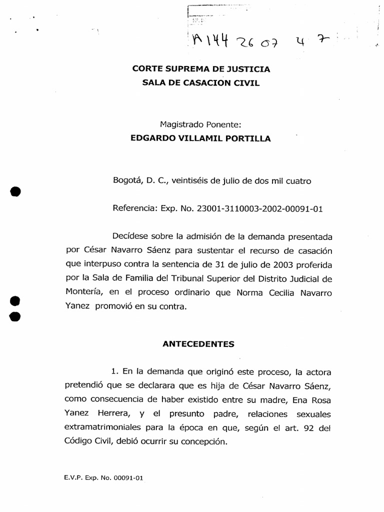 E.V.P. Exp. No. 00091-01 | PDF | Sentencia (ley) | Gobierno