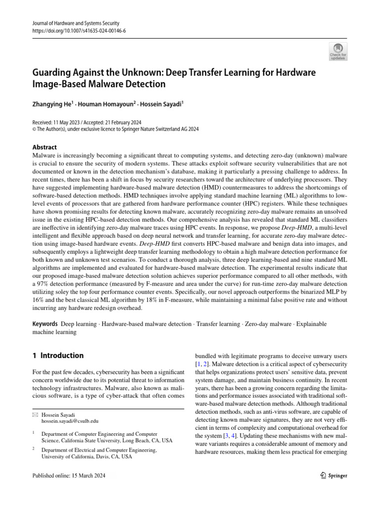 Guarding Against The Unknown - Deep Transfer Learning For Hardware ...