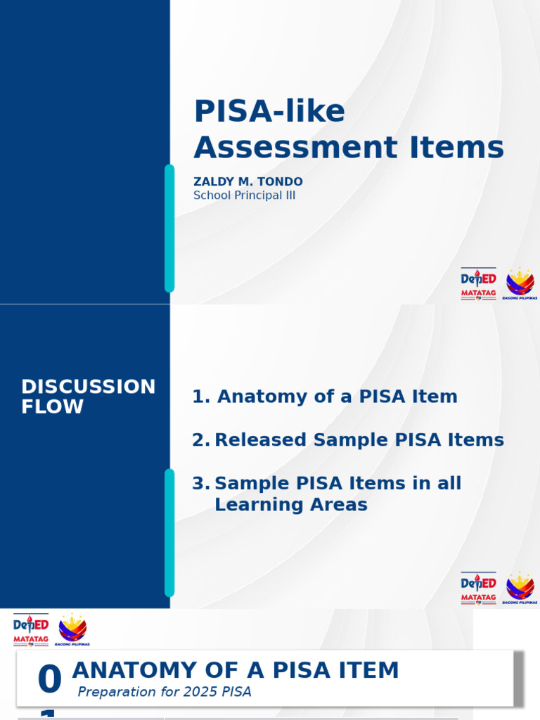 PISA Items Structure and Sample | PDF | Programme For International Student Assessment ...