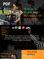 Netball Officiating Signals | PDF | Hand | Arm