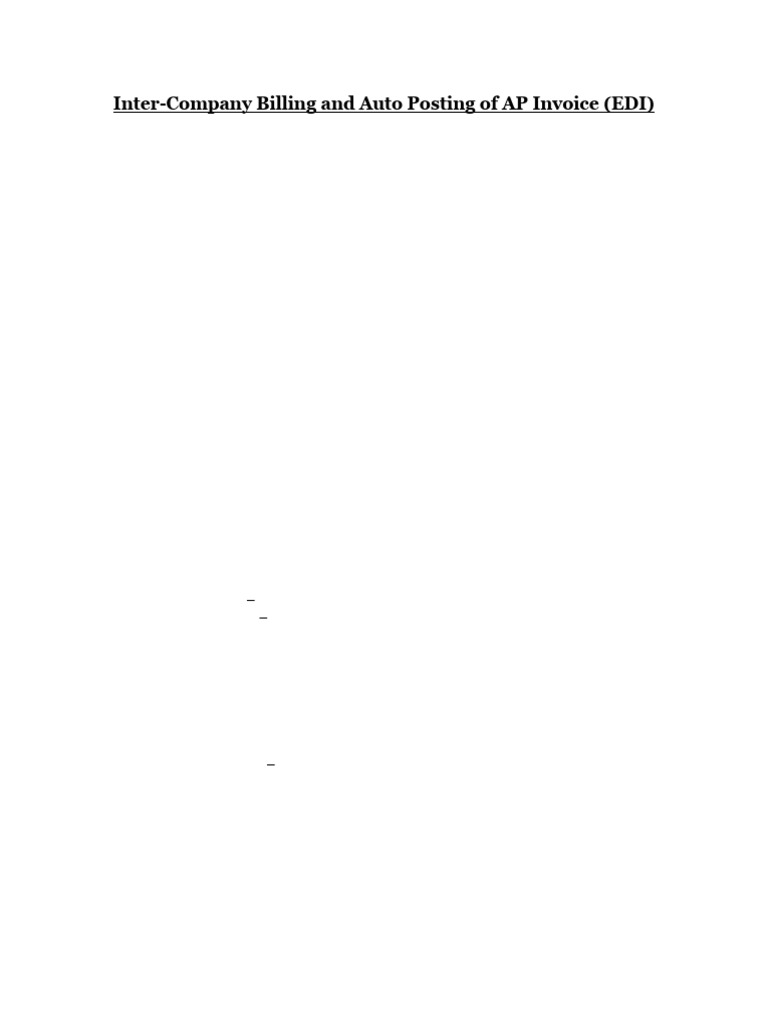 Inter-Company Billing Automation Guide | PDF | Invoice | Supply Chain ...
