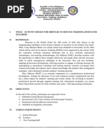 Inset-Memo-Sy 2024-2025 | PDF | Teachers | Teaching