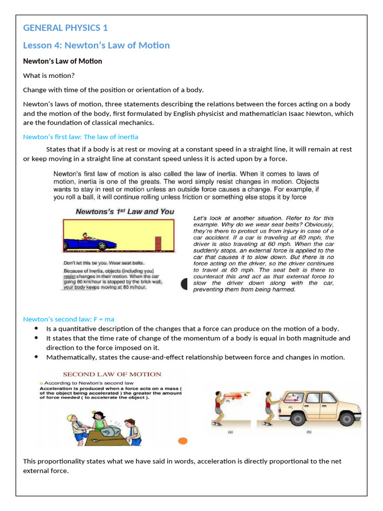 General Physics L4 | PDF