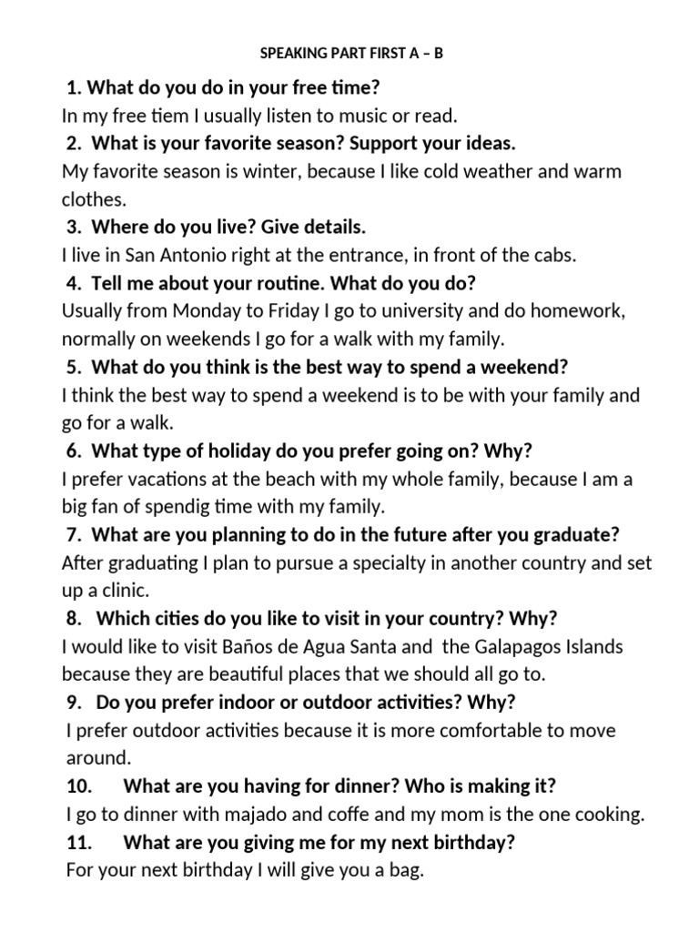 Speaking Part Second Cycle | PDF | Foreign Language Studies