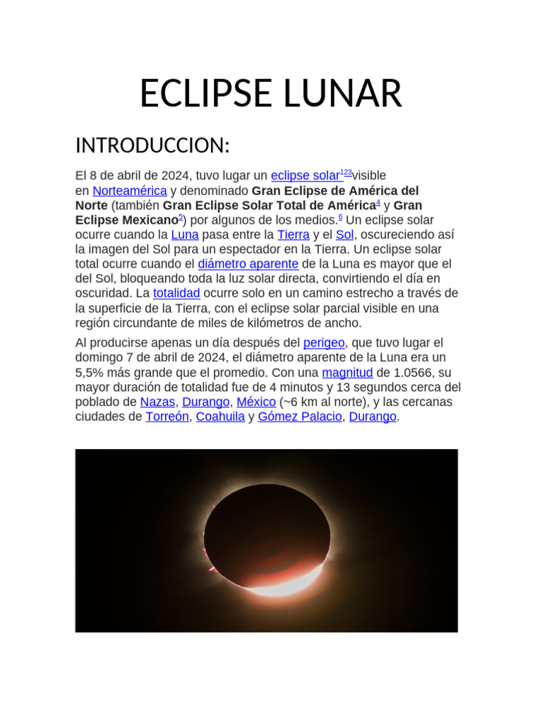 Eclipse Lunar | PDF | Eclipse solar | Eclipse