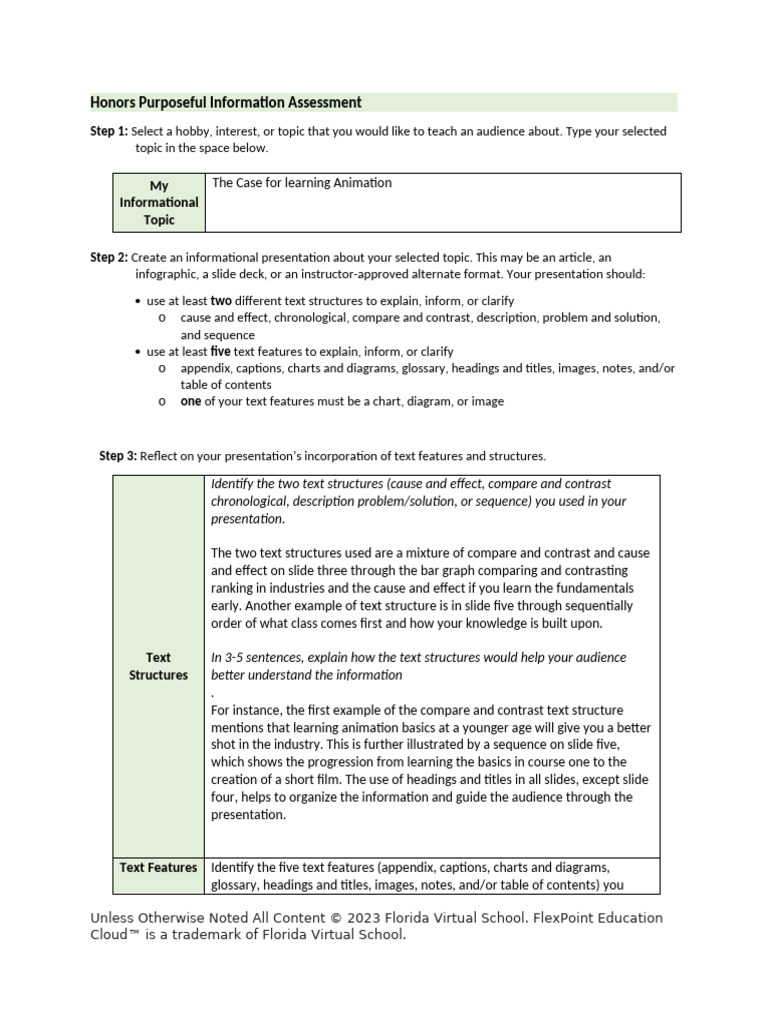 Honors Purposeful Information Assessment 1 | PDF | Infographics | Causality
