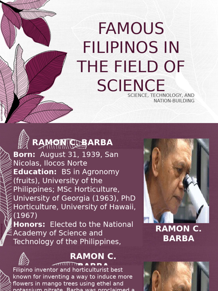 Famous Filipino in the Field of Science | PDF