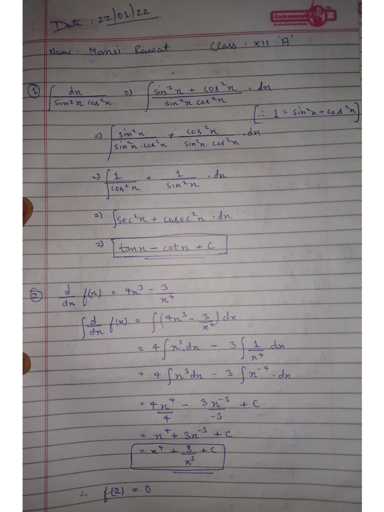 Maths Ut 3 Pdf