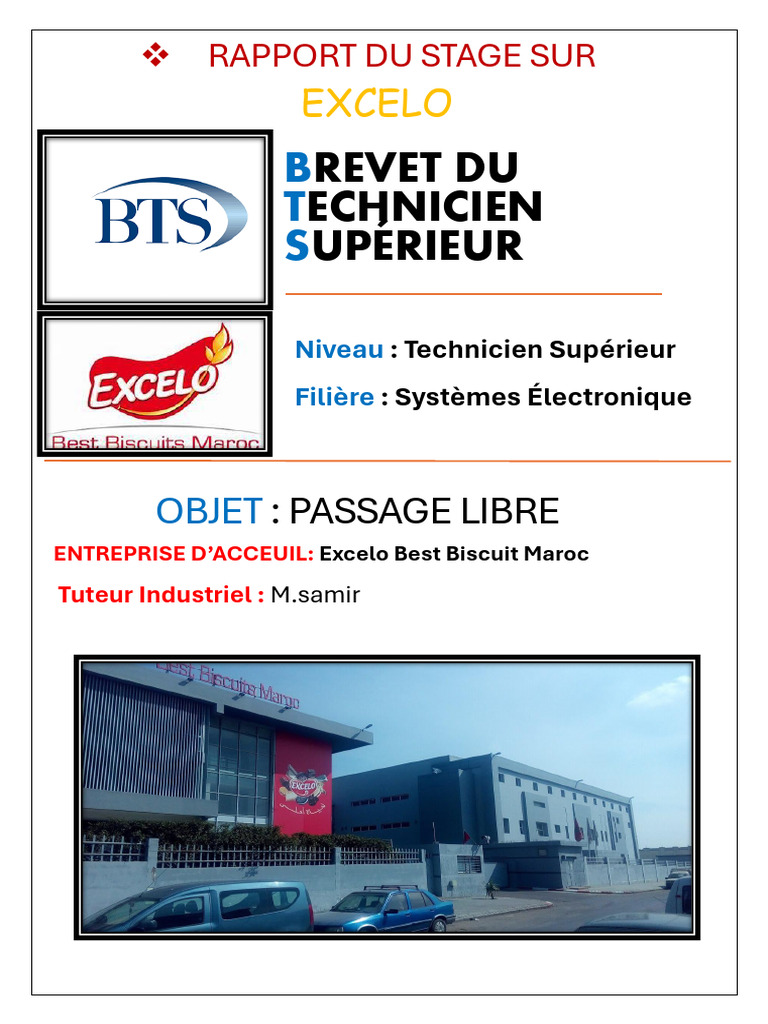Rapport de Stage chez Excelo Biscuiterie | PDF | Chocolat | Biscuit