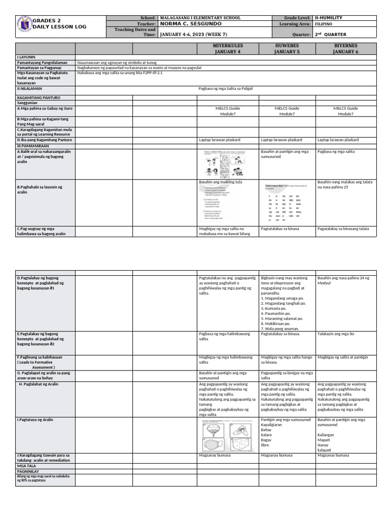 Filipino2 Q2 WK7 | PDF