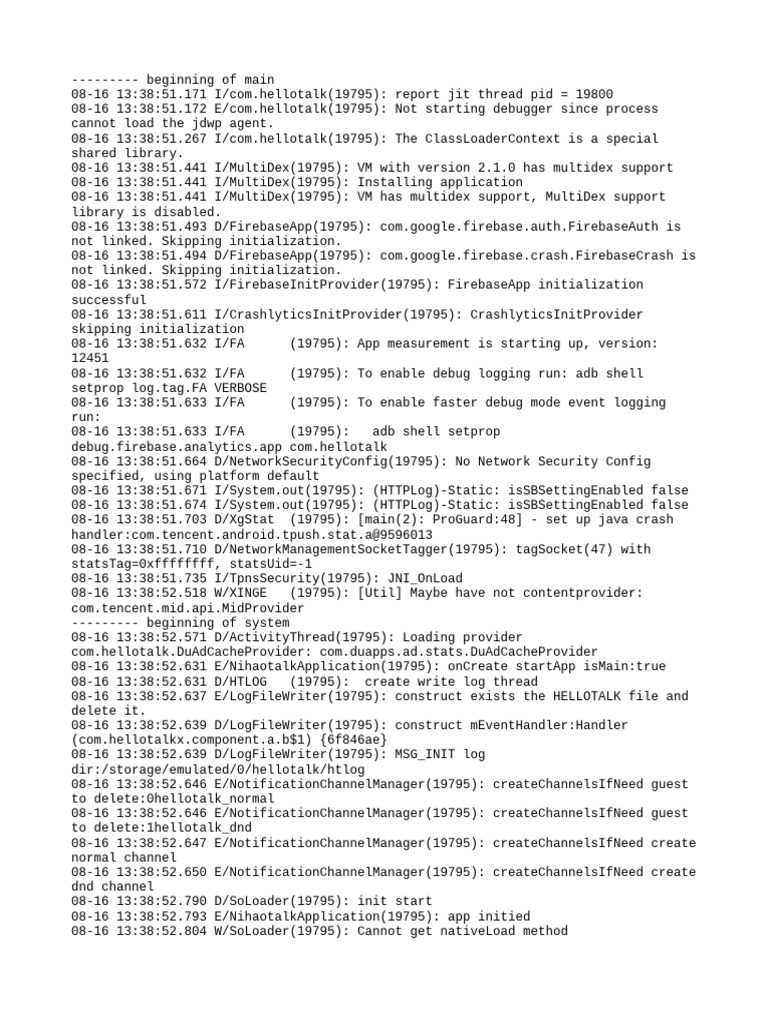 Systemlogcat Pdf Operating System Technology Computer Programming 9032