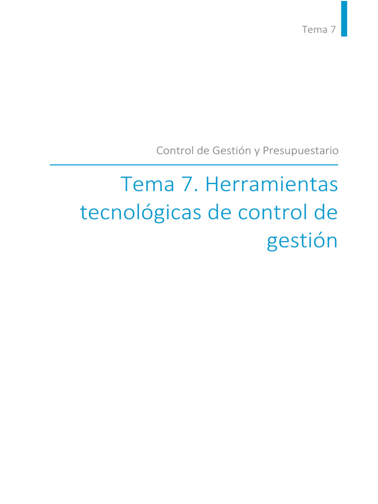 TEMA 7 Presupuesto | PDF | Planificación de recursos empresariales | Computación en la nube
