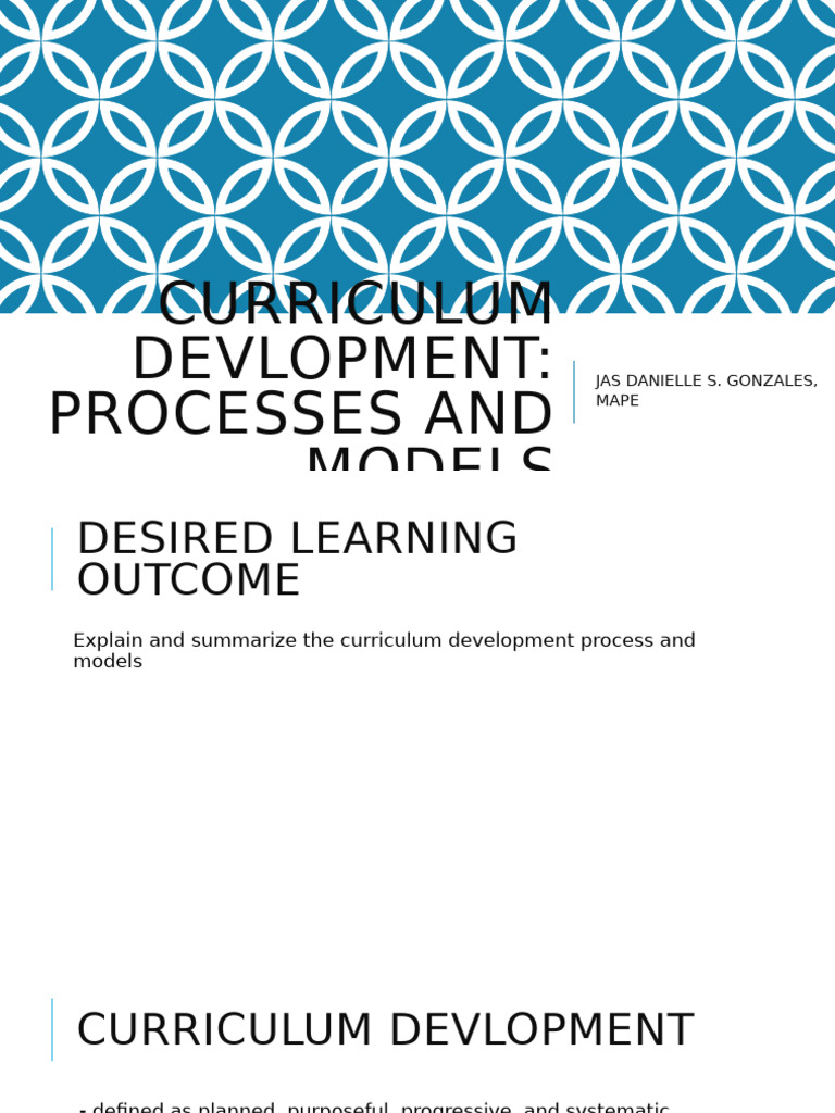 Lesson 3-Curriculum Devlopment | PDF | Curriculum | Learning