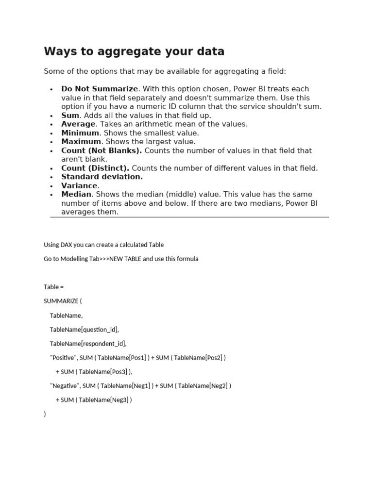 Ways To Aggregate Your Data | PDF