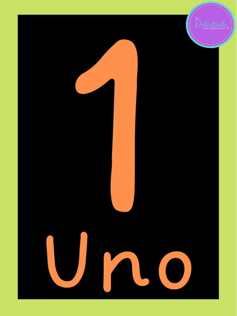 Numeros Colores Fondo Negro | PDF | Arte
