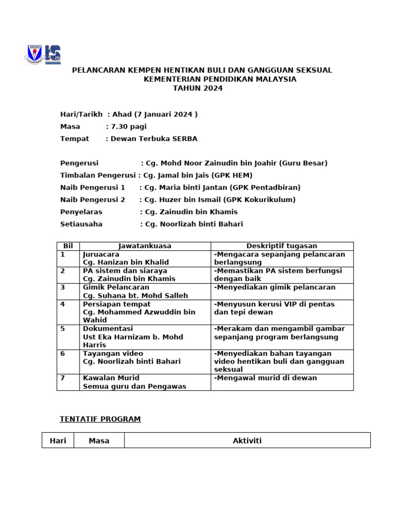 Kempen Anti Buli Dan Gangguan Seksual | PDF