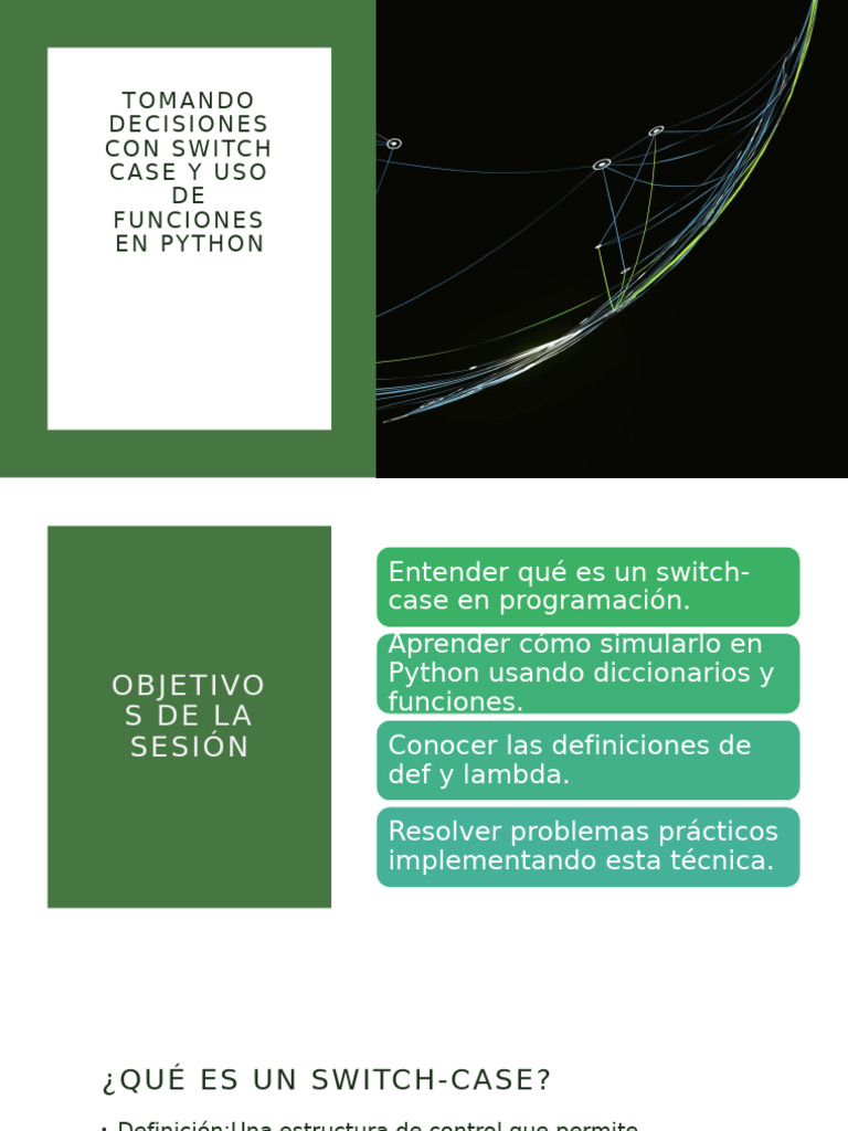Simulación de Switch-Case en Python | PDF | Python (lenguaje de ...