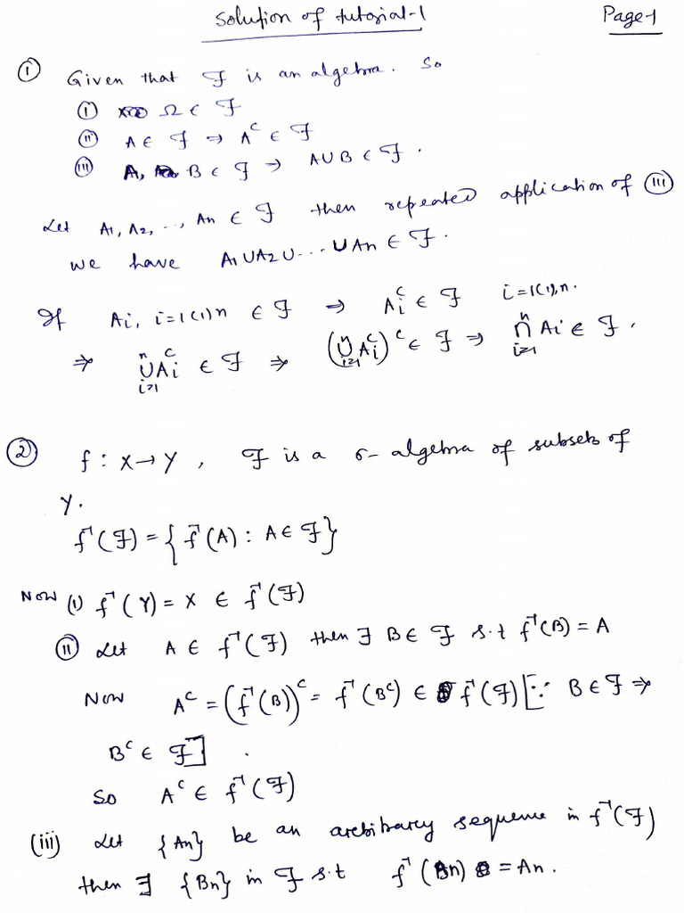 Solu Tutorial-1 | PDF