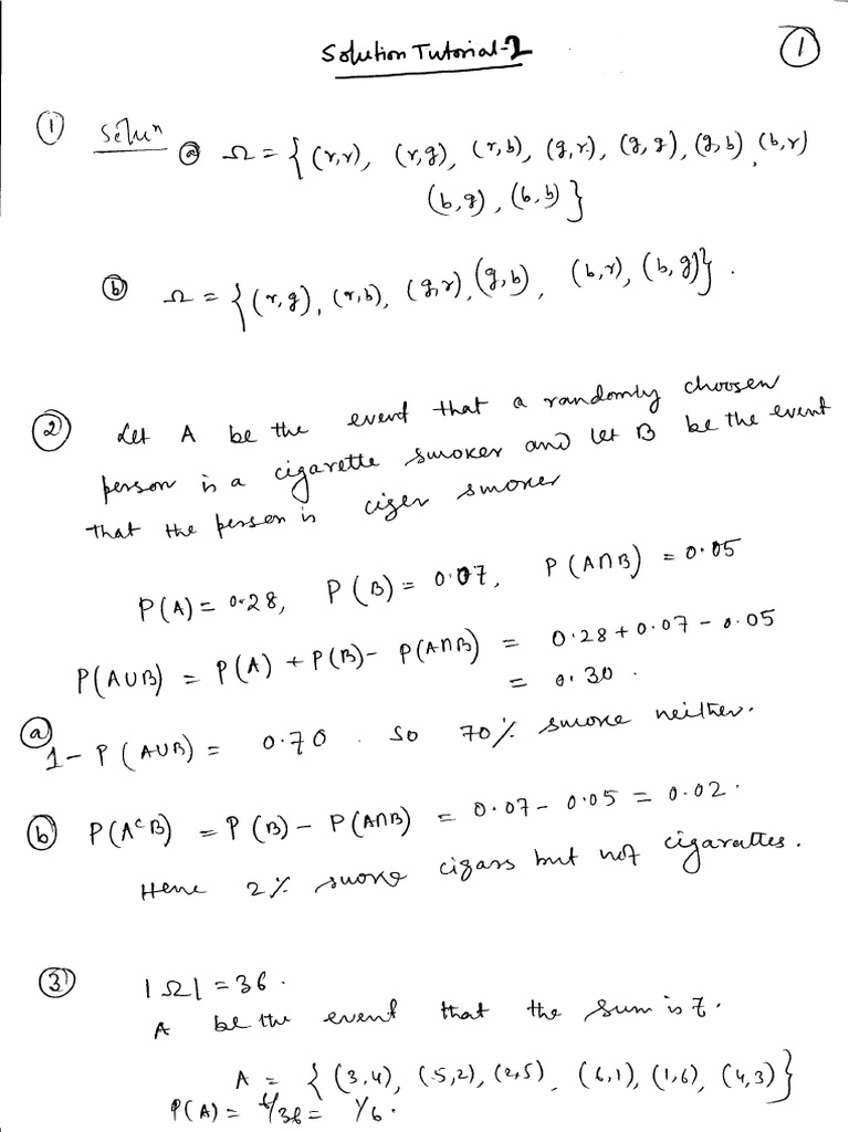 Tutorial 2 Sol | PDF