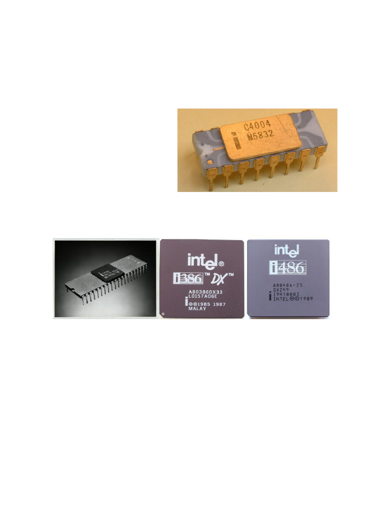 Evolución de Los Microprocesadores | PDF | Microprocesador | Caché (Computación)