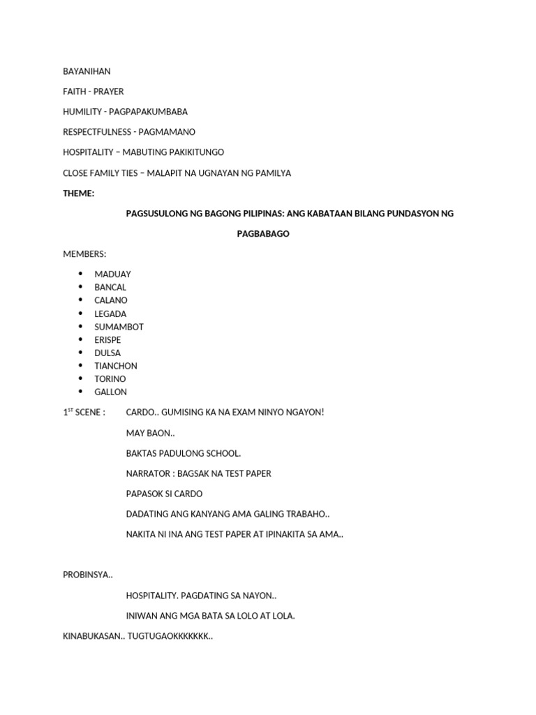 Esp Dramatization | PDF