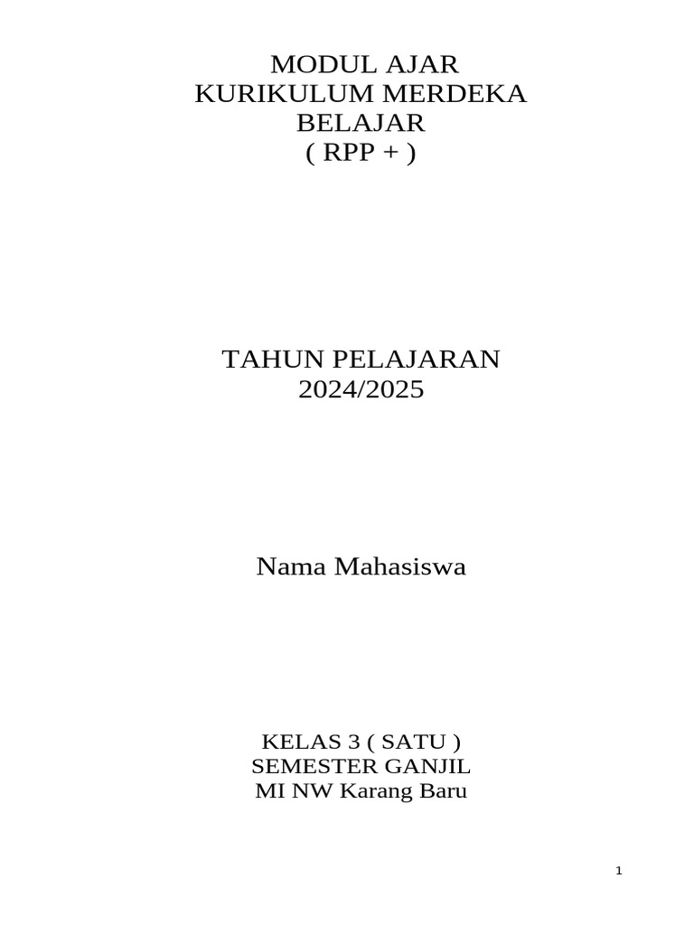 Modul Ajar Eka Bahasa Indonesia | PDF