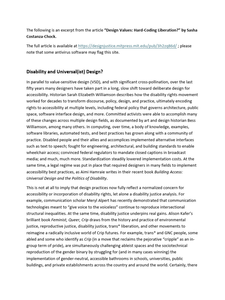 Disability and Universal (Ist) Design | PDF | Disability | Accessibility
