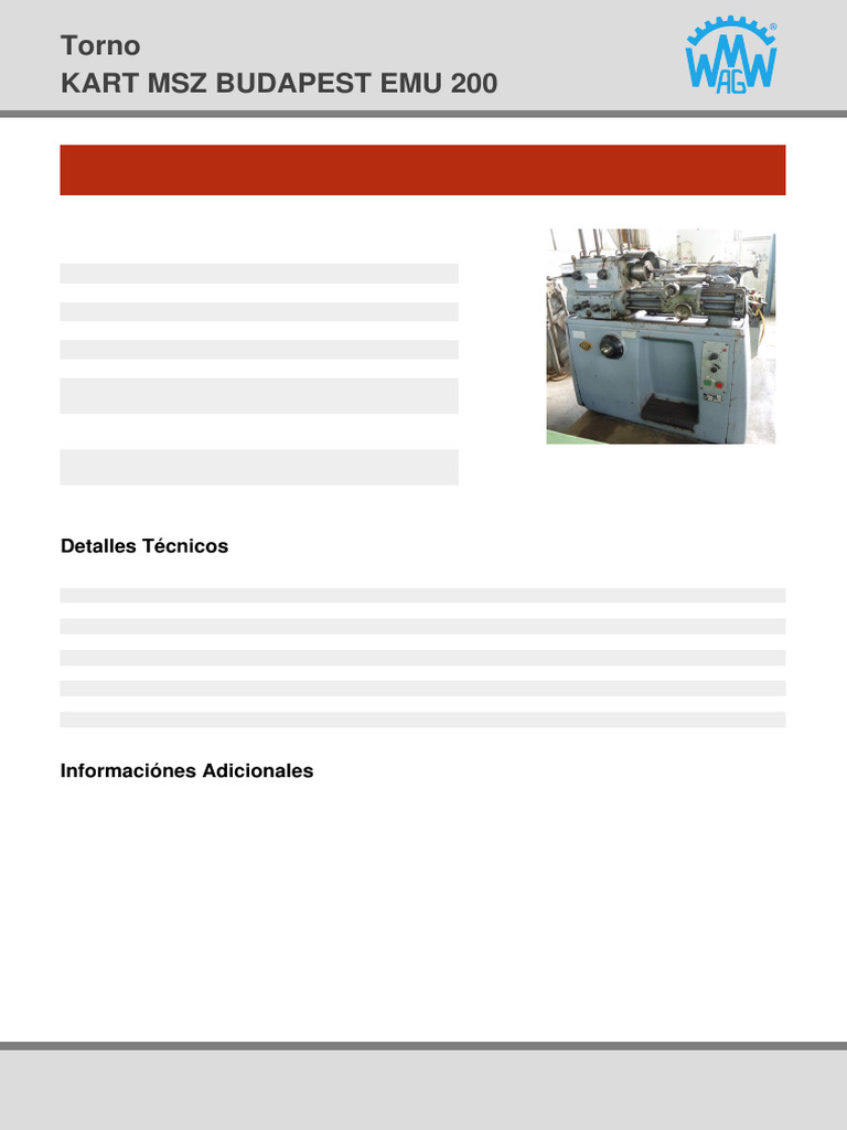 Kart MSZ Budapest Emu 200 | PDF | Herramientas | Bienes manufacturados